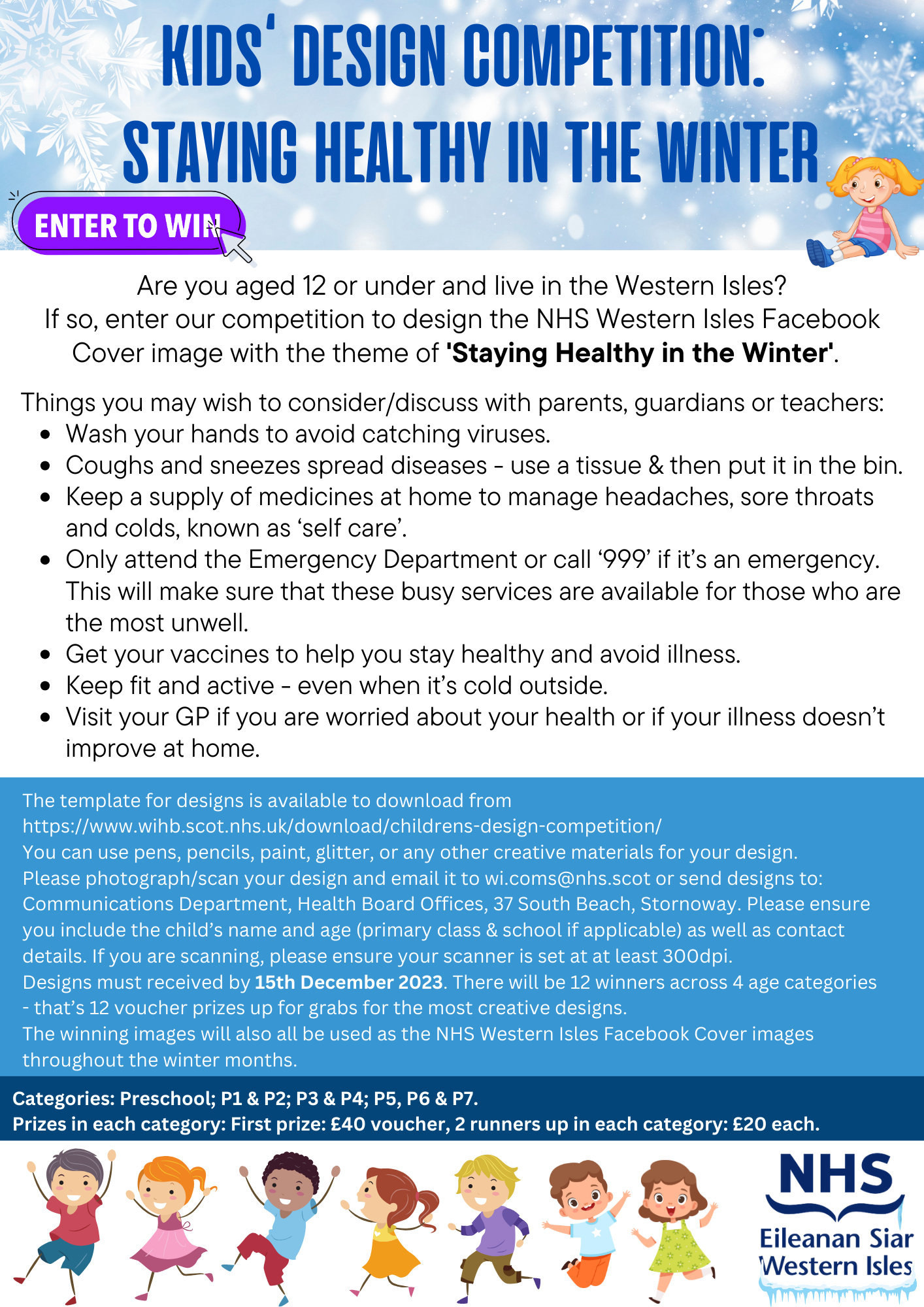 Children’s design competition to promote staying healthy in winter ...